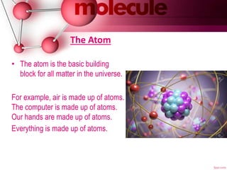 Grade 8 Chemistry Structure of Matter : Atoms, Molecules and Ions | PPTX