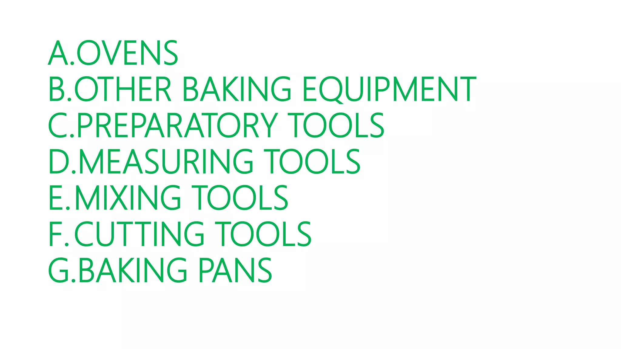 Baking tools and Equipment | PPTX