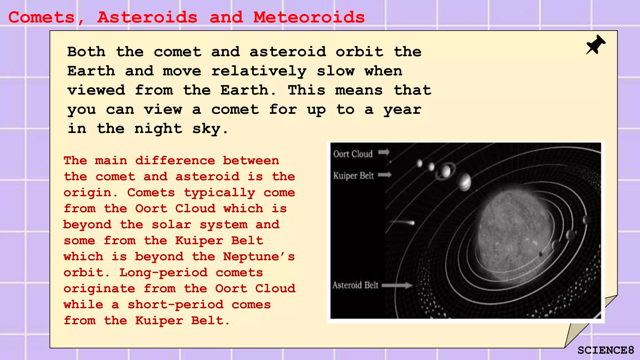 GRADE8_COMETS, METEORS, ASTEROIDS.pptx