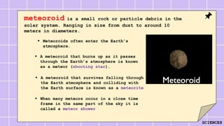 GRADE8_COMETS, METEORS, ASTEROIDS.pptx