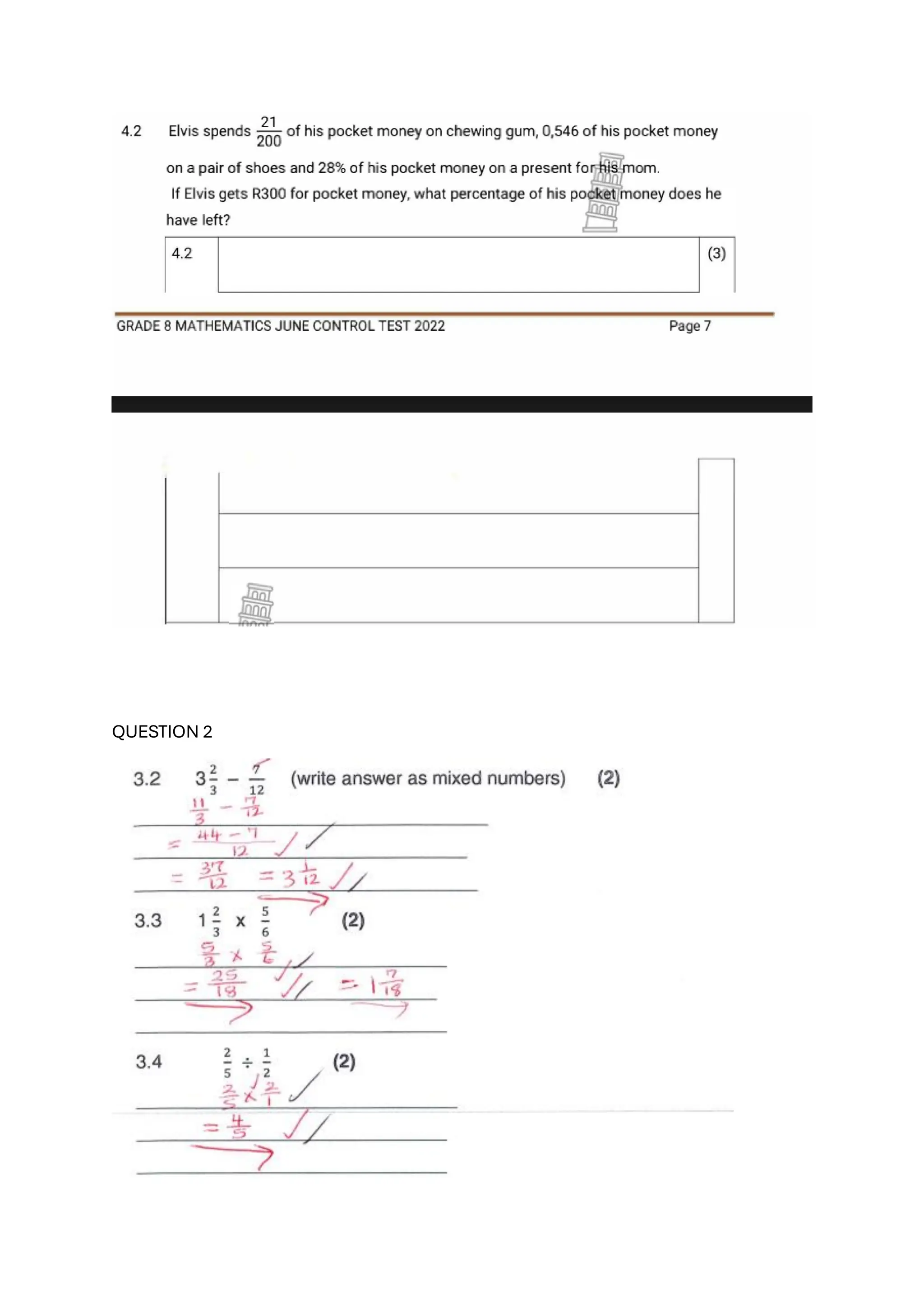 GRADE8 FRACTIONS MATHS PRACTICE QUESTIONS .pdf