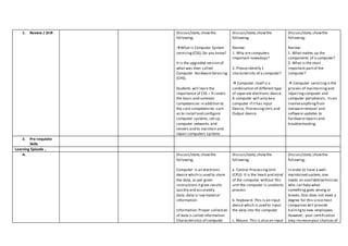 Grade 8 ICT CSS Learning Plan - August 31 to September 2, 2022.doc