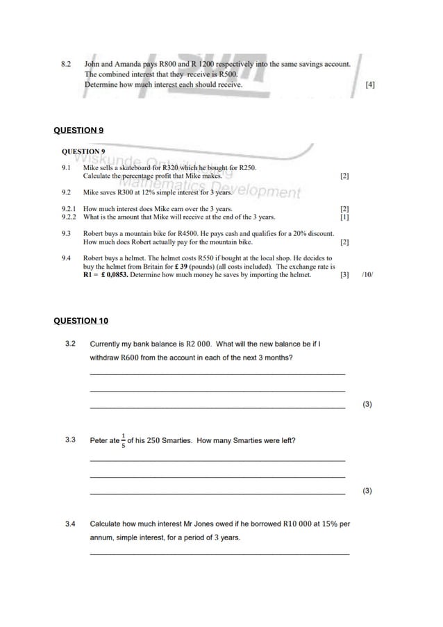 GRADE 8 MATHEMATICS FINANCE QUESTIONS.pdf