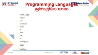 GRADE 8 Module 4 Programming this is a ppt on programming | PPTX