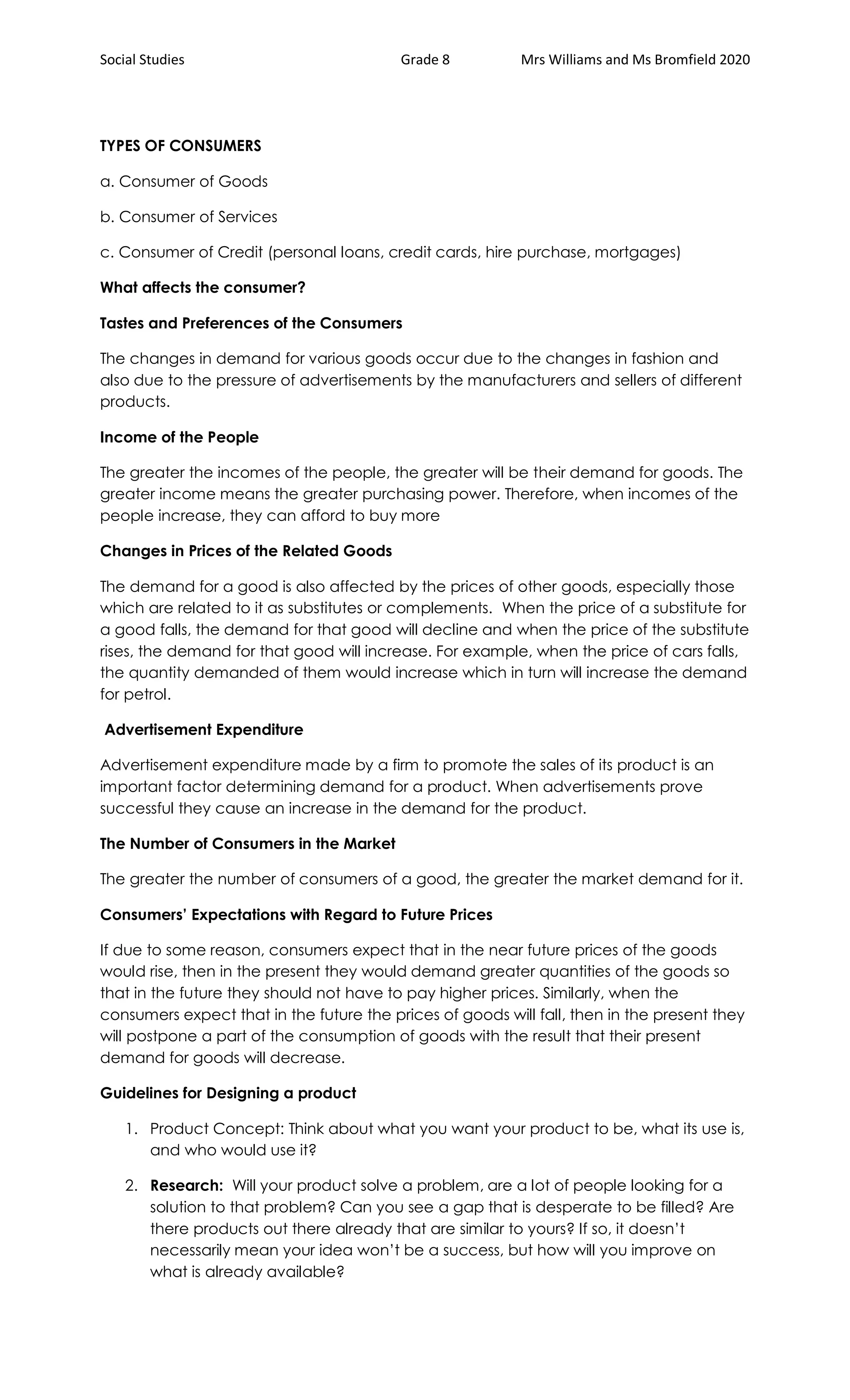 Grade 8 consumerism | PDF