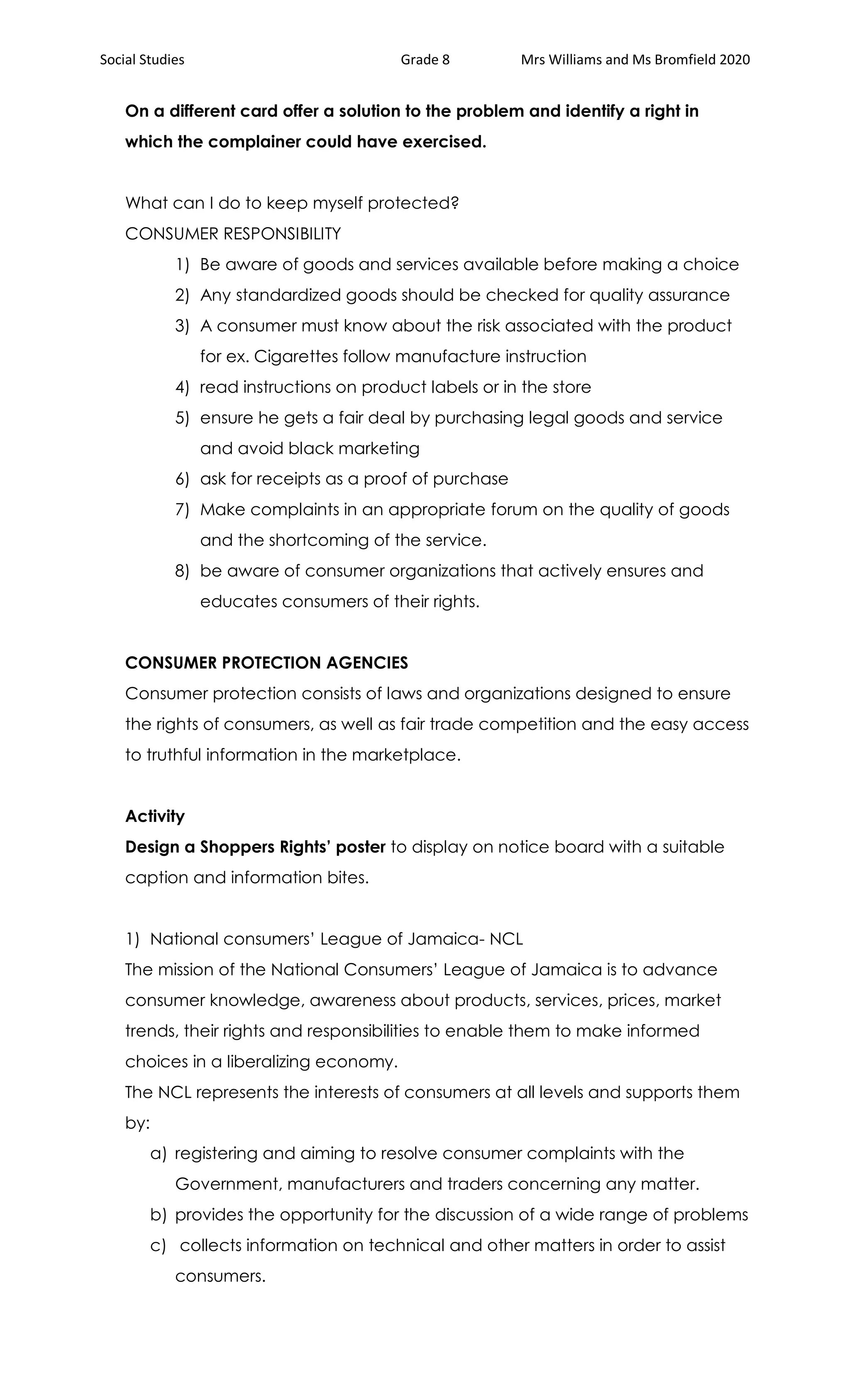 Grade 8 consumerism | PDF