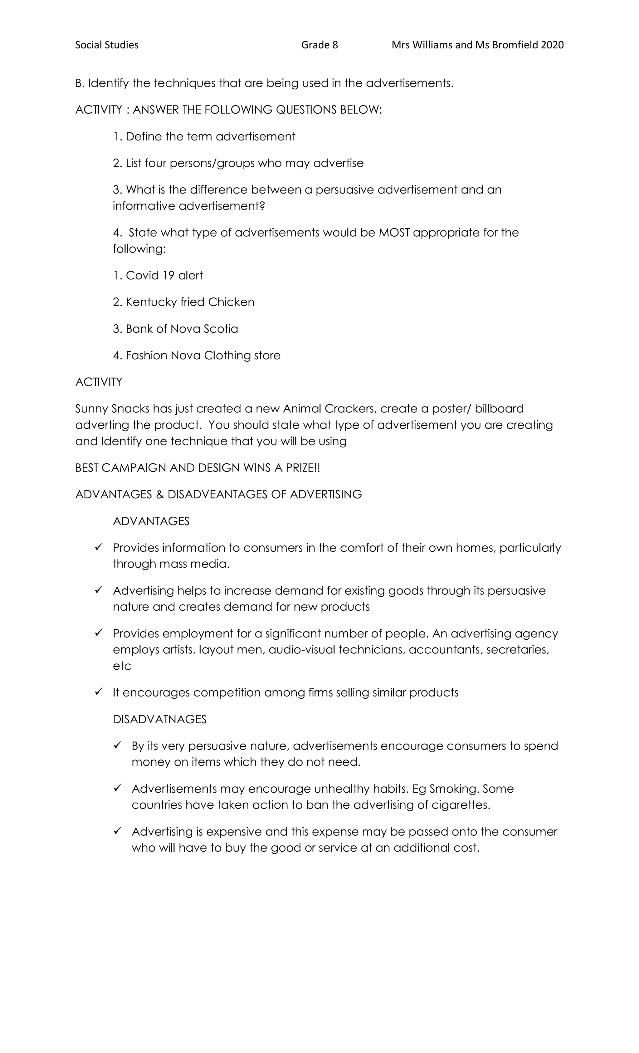 Grade 8 consumerism | PDF