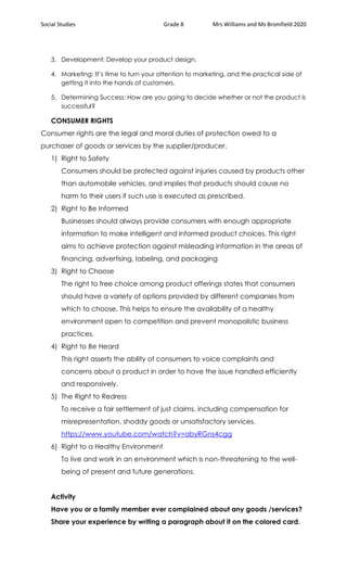 Grade 8 consumerism | PDF