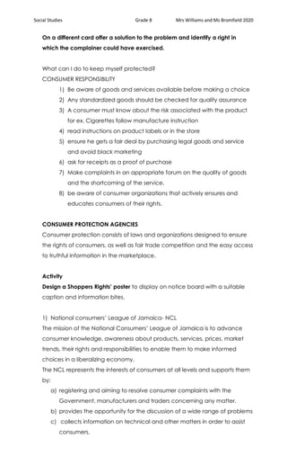 Grade 8 consumerism | PDF