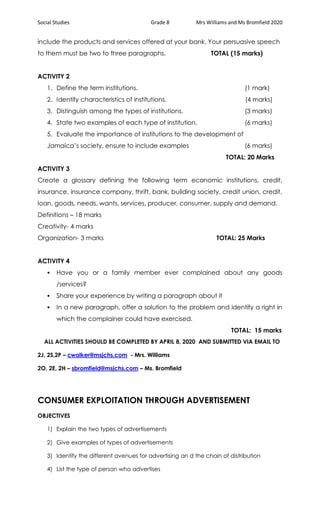 Grade 8 consumerism | PDF