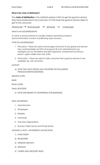 Grade 8 consumerism | PDF