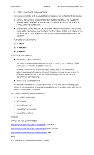 Grade 8 consumerism | PDF