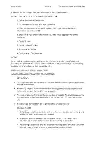 Grade 8 consumerism | PDF