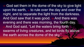 God created the Human being and the world. | PPTX