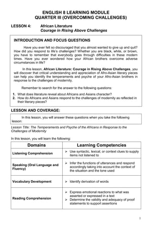 ENGLISH Grade 8 Q3 L4 | PDF