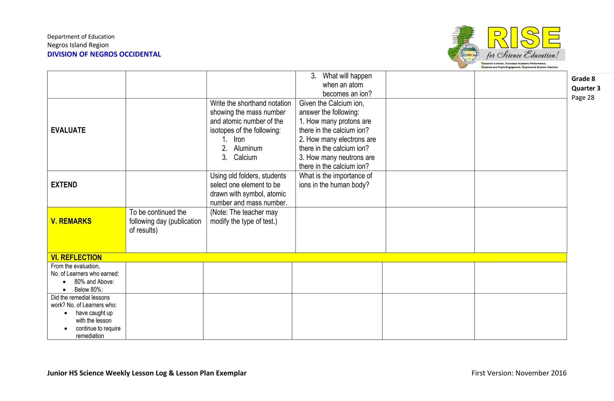 Grade 8, Quarter 3.pdf lesson plan third | PDF
