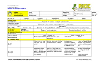 Grade 8, Quarter 3.pdf lesson plan third | PDF