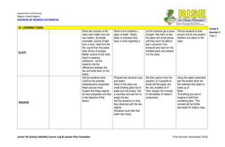 Grade 8, Quarter 3.pdf lesson plan third | PDF