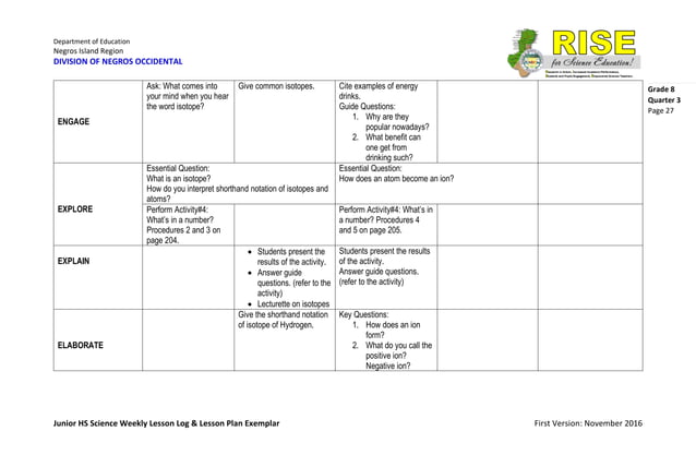 Grade 8, Quarter 3.pdf lesson plan third | PDF