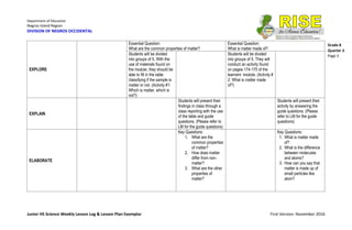 Grade 8, Quarter 3.pdf lesson plan third | PDF