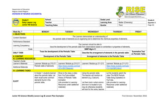 Grade 8, Quarter 3.pdf lesson plan third | PDF