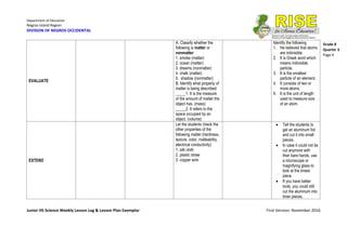 Grade 8, Quarter 3.pdf lesson plan third | PDF