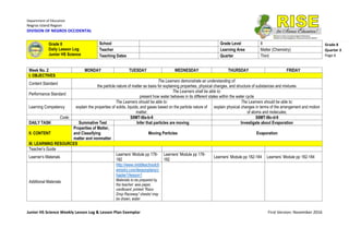 Grade 8, Quarter 3.pdf lesson plan third | PDF