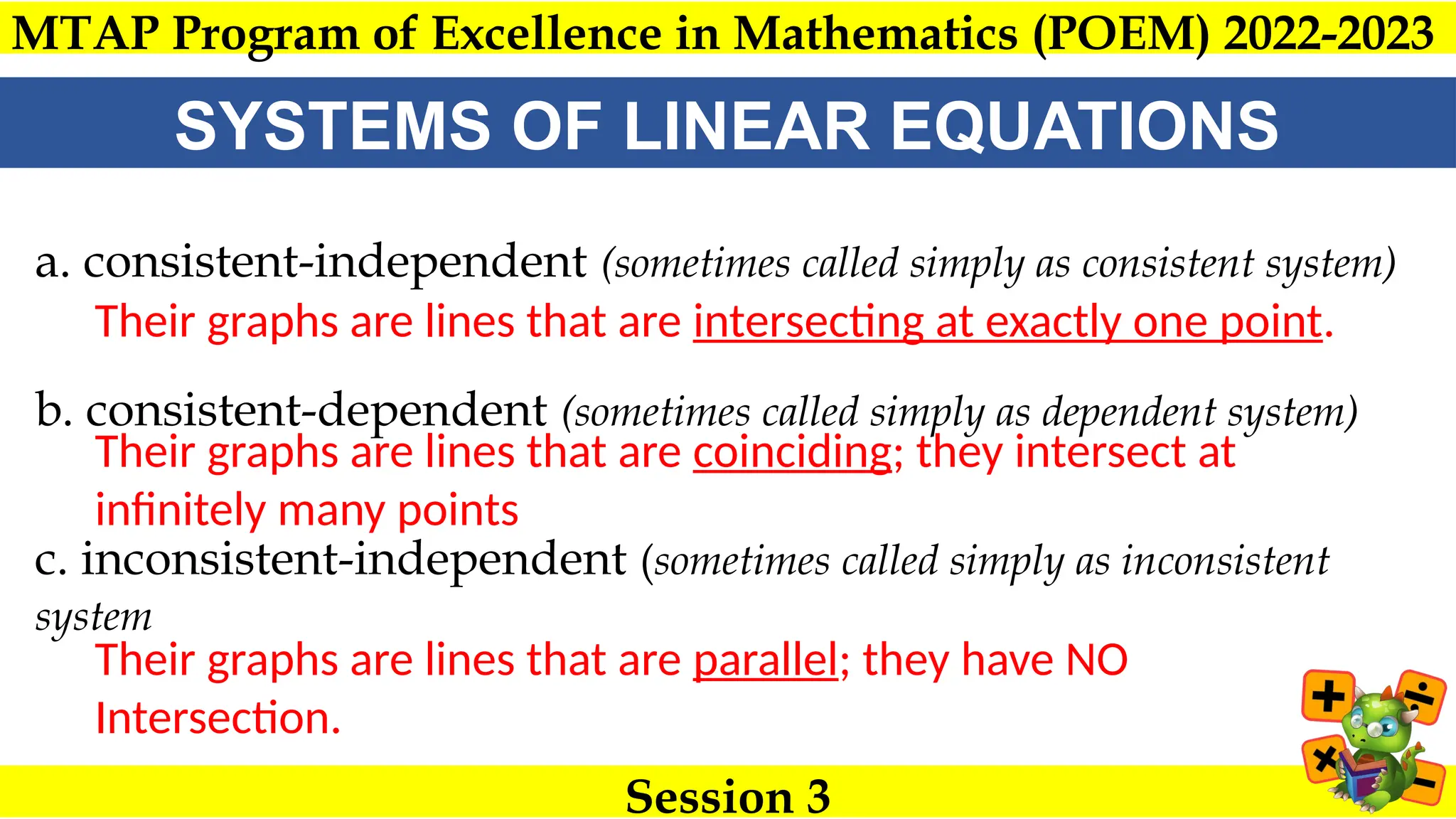 Program of Excellence in Mathematics (POEM) Grade 8 Session 3 | PPTX