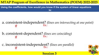 Program of Excellence in Mathematics (POEM) Grade 8 Session 3 | PPTX