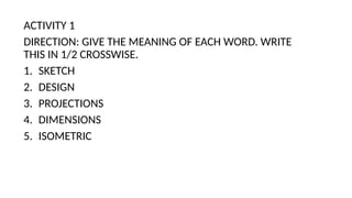 GRADE 8 TLE measurement interpreting technical drawing and plans | PPTX