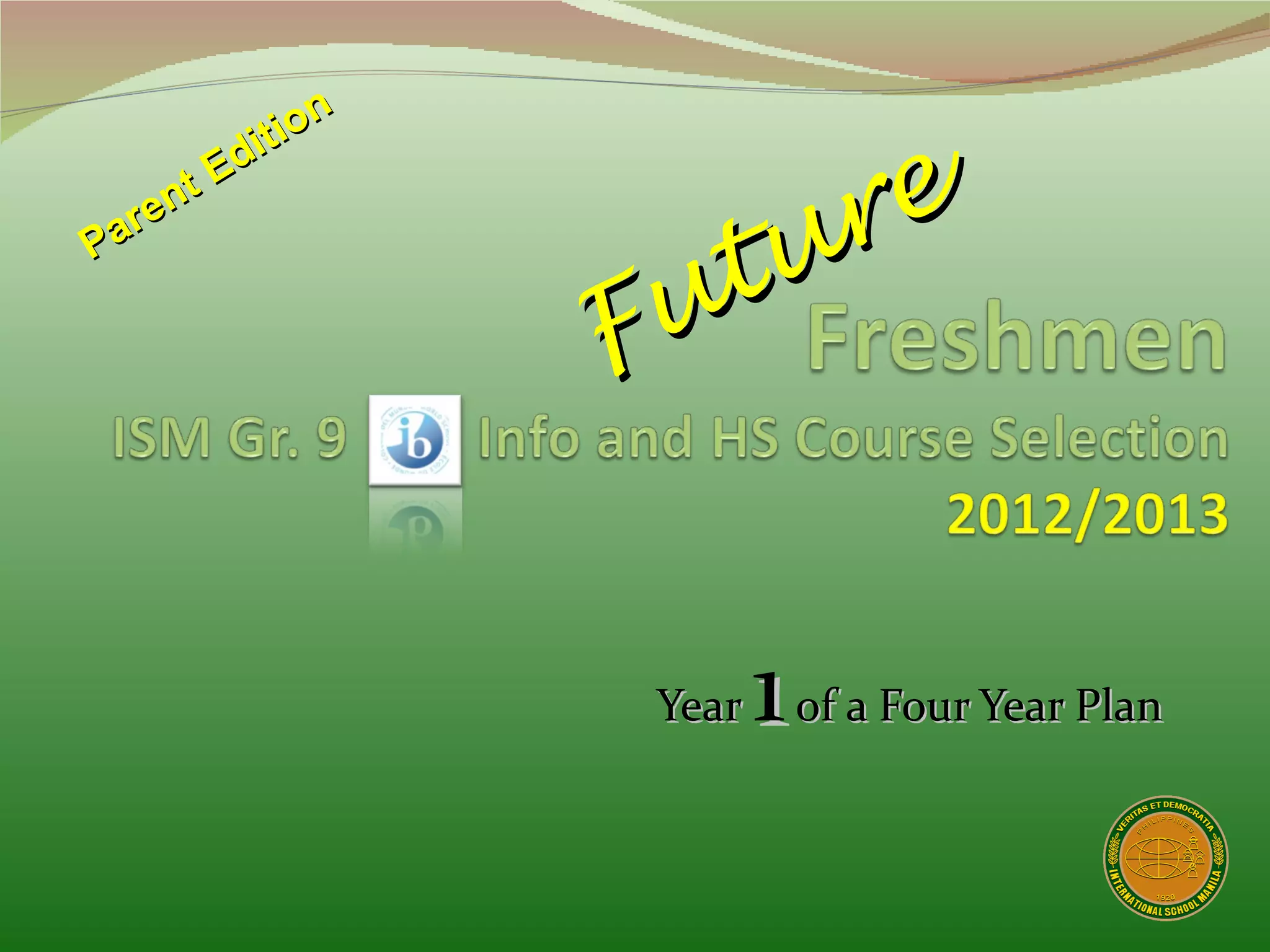 Grade8to9 courseselectionparentassembly20112012 | PPT