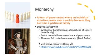 Grade 8 Unit 1 - Types of Governments.pptx
