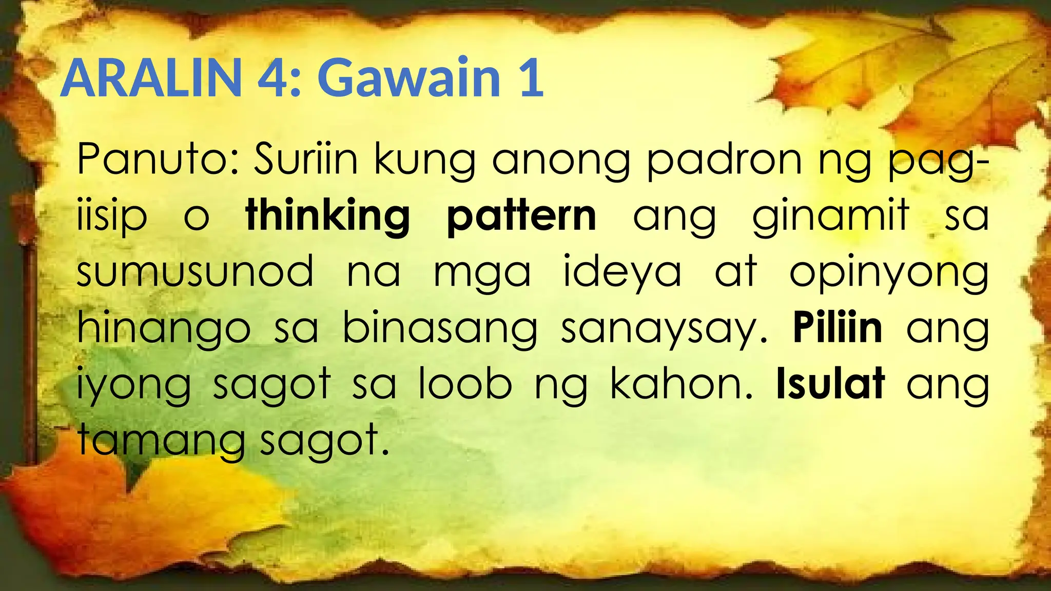 Filipino 9 Tatlong mukha ng kasam aan ni | PPTX