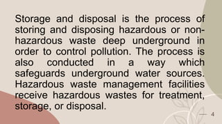 PROCEDURES FOR STORAGE OF WASTE MANAGEMENT | PPTX