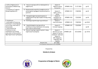 Grade 9 arpan budget of work | DOCX