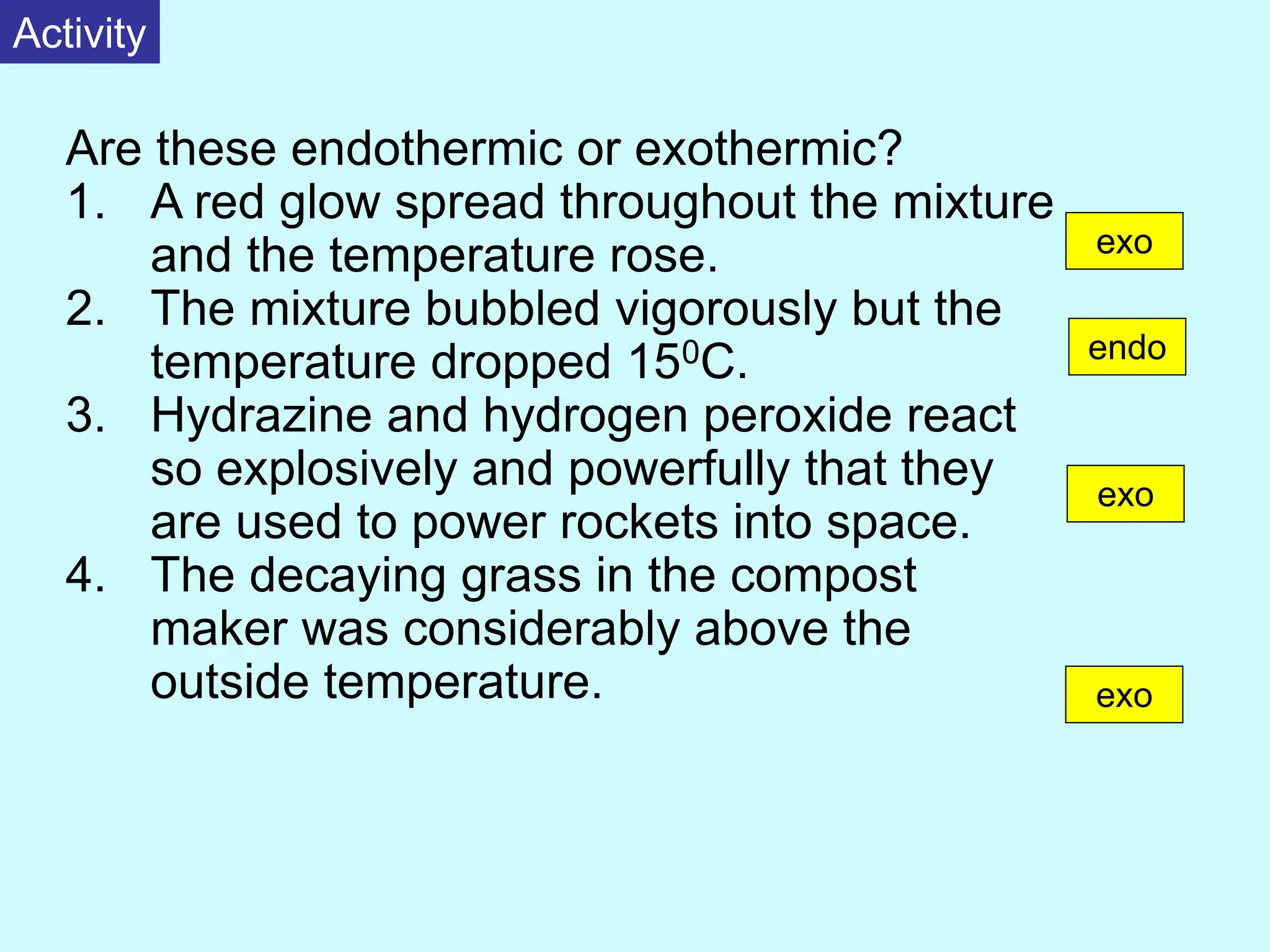 exothermic and endothermic reactions ppt | PPT