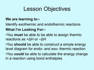 exothermic and endothermic reactions ppt | PPT
