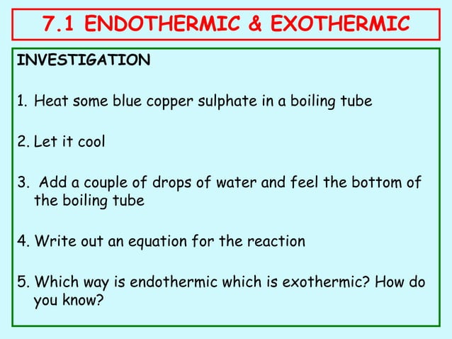 exothermic and endothermic reactions ppt | PPT