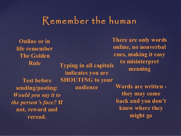 Examples of bad netiquette - kesilchild