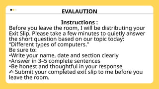 DIFFERENT TYPES OF COMPUTERS DIFFERENT TYPES OF COMPUTERS | PPTX