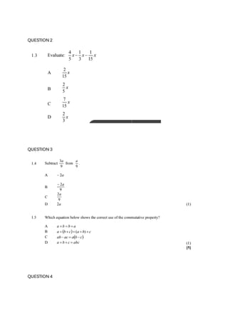 GRADE 9 ALGEBRAIC PRACTICE QUESTIONS.pdf