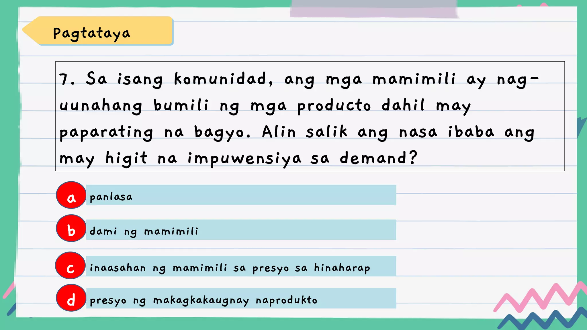 Konsepto at mga Salik na nakaaapekto sa demand | PPTX