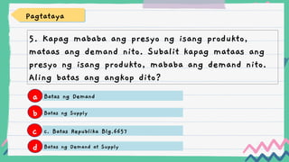 Konsepto at mga Salik na nakaaapekto sa demand | PPTX