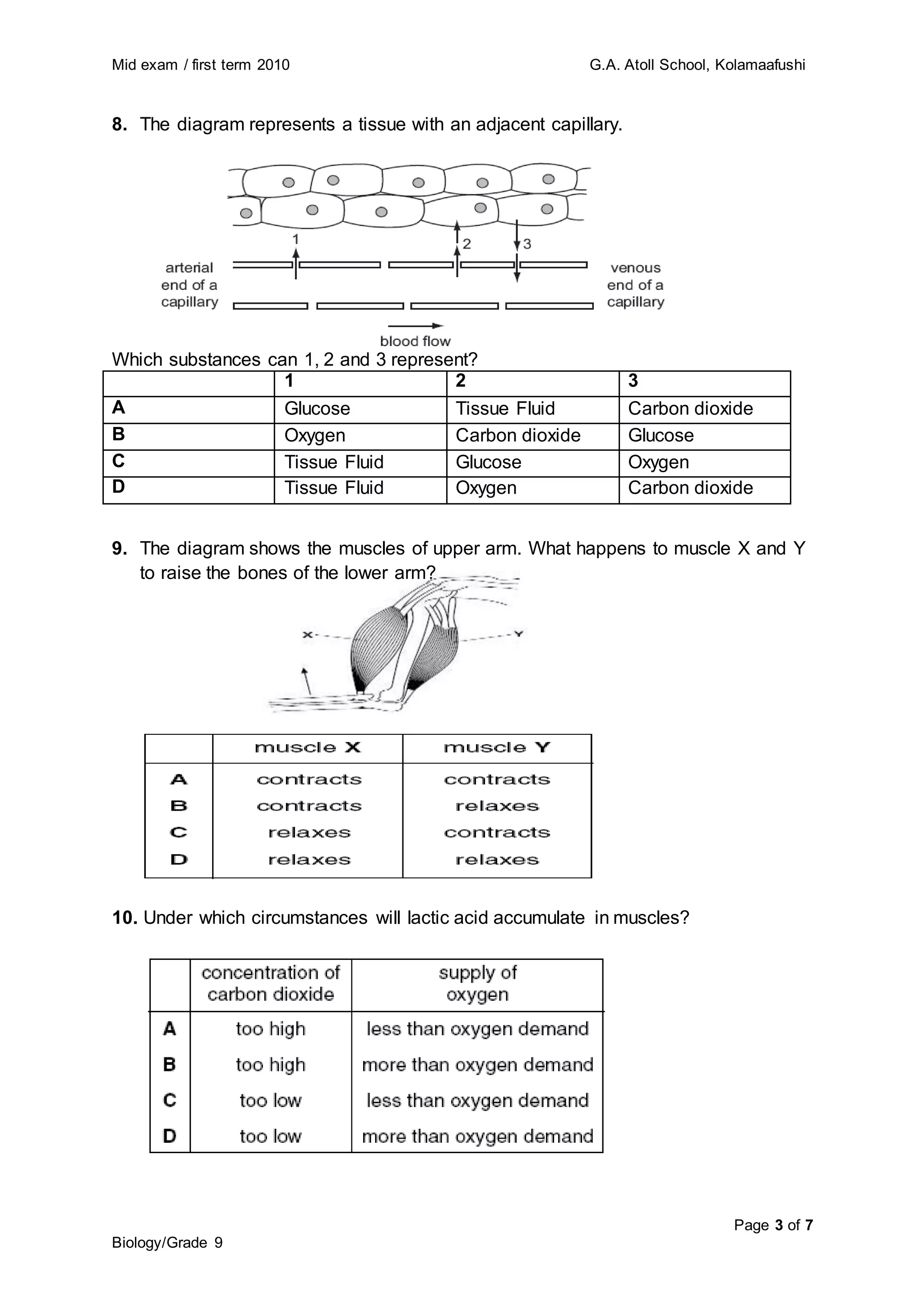 Grade 9 bio mid term | DOCX