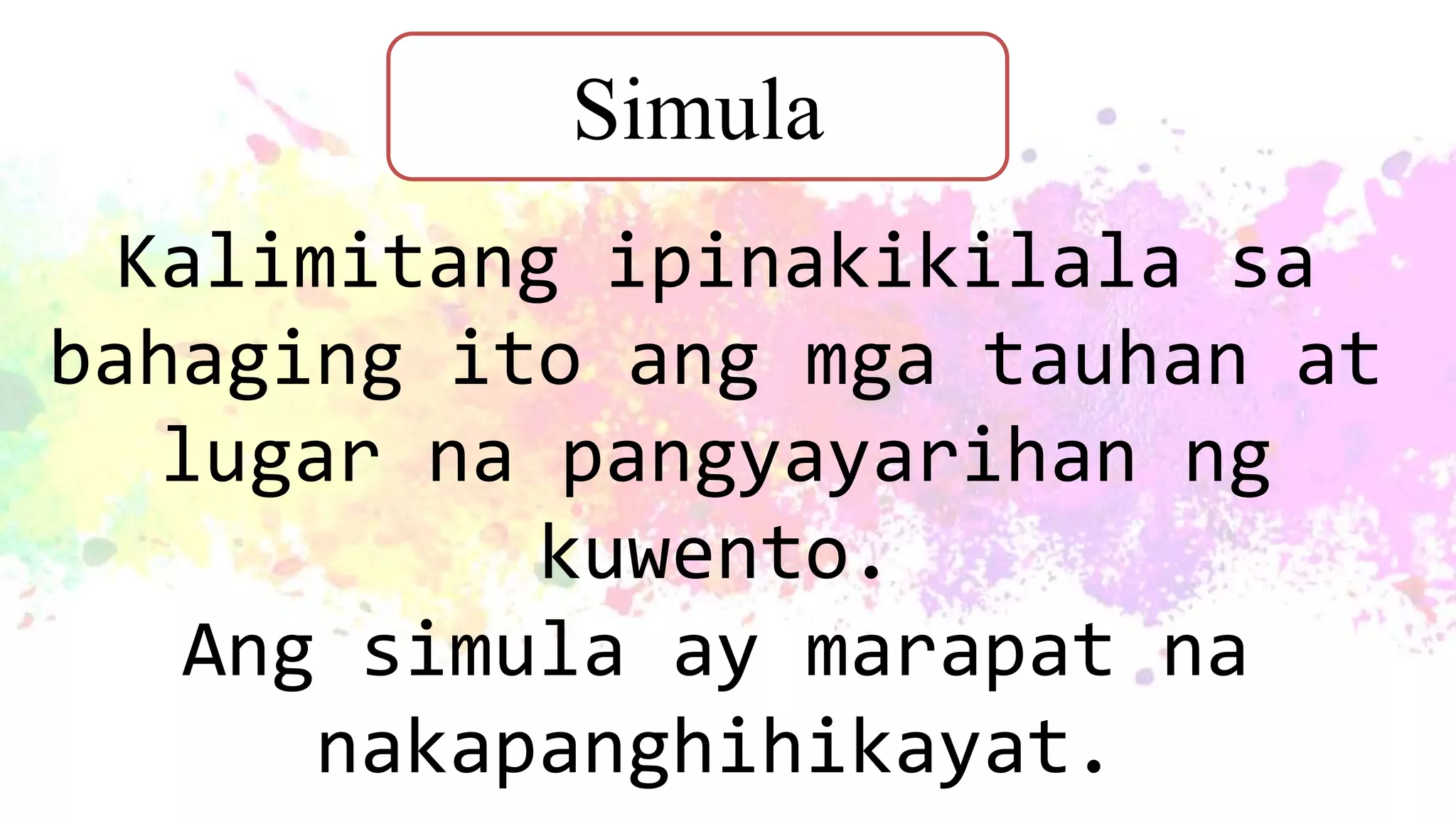 Tagpuan at Banghay ng Maikling Kuwento | PPTX