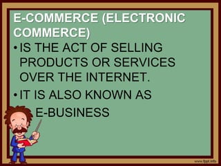 Ecommerce - System Components and Functions | PPTX