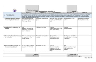 Grade 9 english dll q2 q4 | DOC