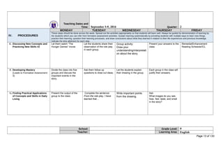 Grade 9 english dll q2 q4 | DOC