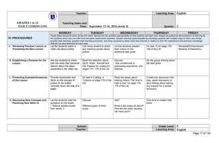 Grade 9 english dll q2 q4 | DOC