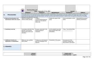 Grade 9 english dll q2 q4 | DOC